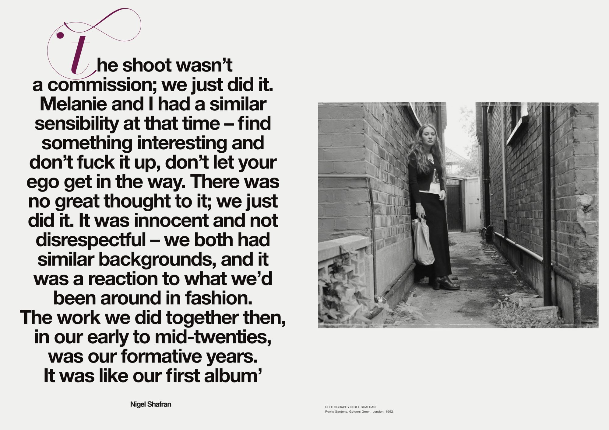Melanie Ward portraits [ 1990/92 ] by Nigel Shafran, published in ...